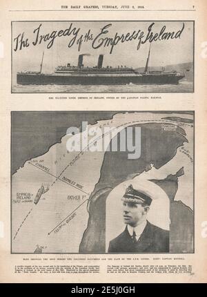 1914 Daily Graphic Sinking of the Empress of Ireland Stock Photo - Alamy