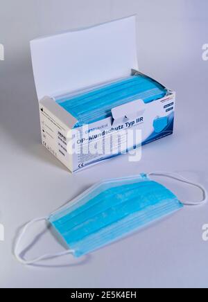 Pack of surgical mouth masks, with CE marking Stock Photo - Alamy