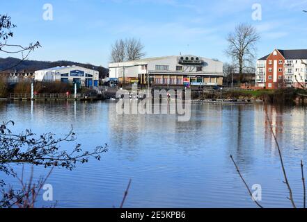 View across the river Taff, Cardiff Bay, Cardiff, Wales Stock Photo - Alamy