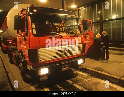 Customs officers checking documents and freight in Port of Dover ...