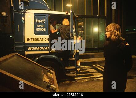 Customs officers checking documents and freight in Port of Dover ...