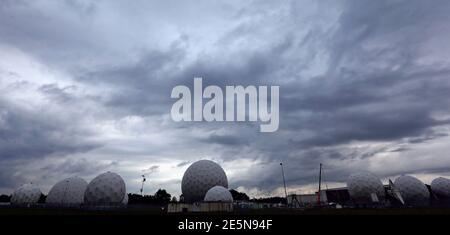View of the former monitoring base of the U.S. intelligence ...