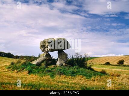 View NW of the partly reconstructed remains of the Devil's Den ...