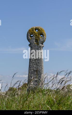 Ancient cross near St Piran's Church, Perranporth, Cornwall Stock Photo ...