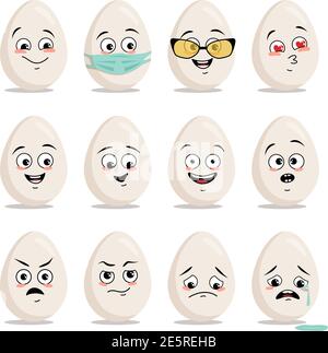 icons collection of happy easter day over white background, colorful ...