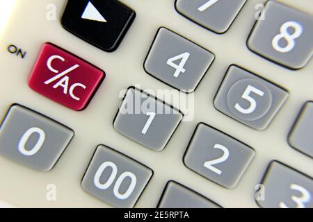 Calculator Keys Detailed Numbers Isolated Stock Photo - Alamy