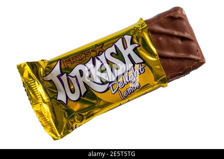 Fry's Turkish Delight Lemon limited edition opened to show contents ...