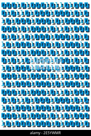 Binary code stream. Digital data codes, hacker coding and crypto matrix numbers flow. Digitally ...