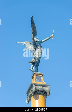 Angel on Top of a Column on the Cechuv Most Bridge in Prague Stock ...