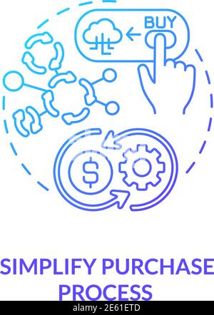 Simplifying purchase process concept icon Stock Vector Image & Art - Alamy