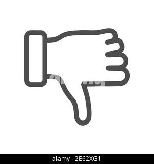 Emoji dislike icon. Outline emoji dislike vector icon color flat ...