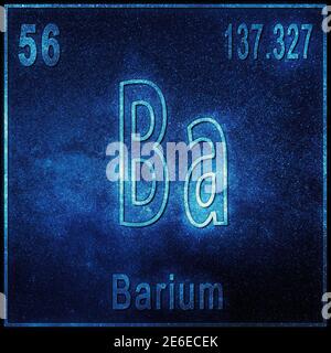 Barium chemical element periodic table science symbol Stock Photo - Alamy