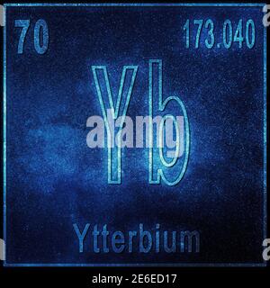 Ytterbium Yb chemical element. Ytterbium Sign with atomic number ...