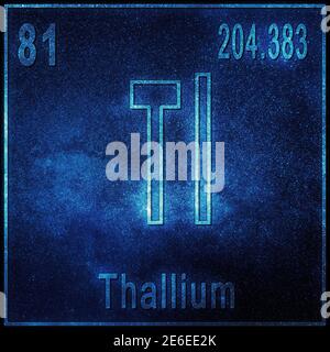 Thallium Tl chemical element. Thallium Sign with atomic number ...