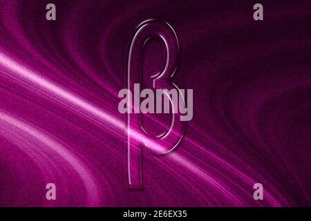 Beta sign. Beta letter, Greek alphabet Symbol, red background Stock ...