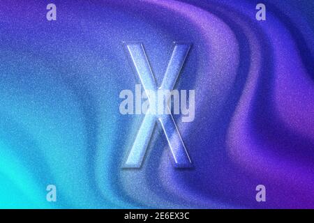 Chi sign. Chi letter, Greek alphabet Symbol, gold background Stock ...