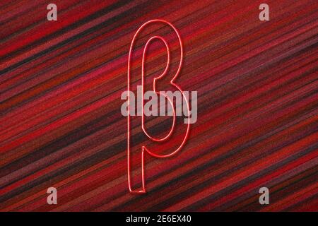 Beta sign. Beta letter, Greek alphabet Symbol, magenta background Stock ...