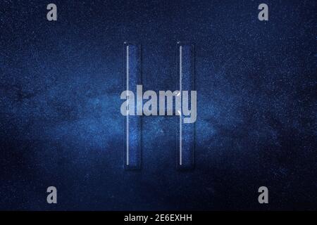 Eta sign. Eta letter, Greek alphabet Symbol, blue glitter background ...