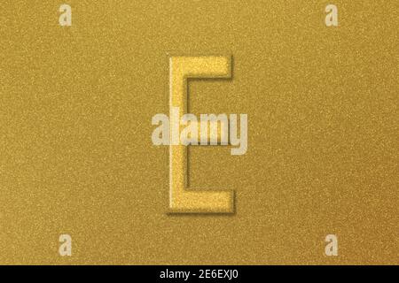 Epsilon sign. Epsilon letter, Greek alphabet Symbol, rugged, silver ...