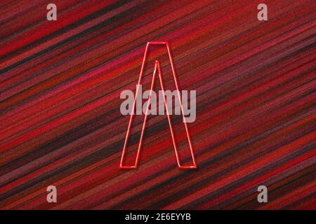 Lambda sign. Lambda letter, Greek alphabet Symbol, red background Stock ...