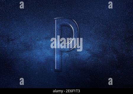 Rho sign. Rho letter, Greek Alphabet Symbol, pink minimal background ...