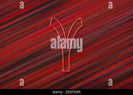 Upsilon sign. Upsilon letter, Greek alphabet Symbol, violet violet blue ...