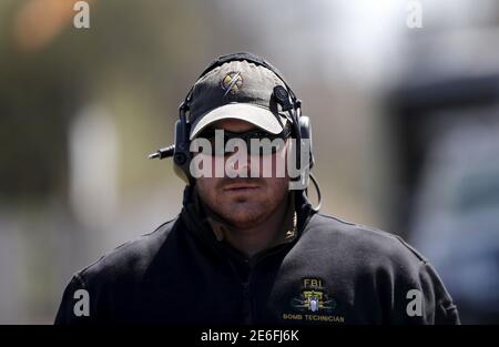 FBI Special Agent Bomb Technician James Elliott instructs Air Force and ...