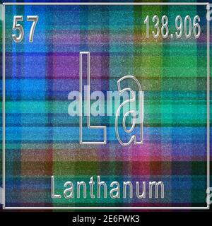 Lanthanum La chemical element. Lanthanum Sign with atomic number ...