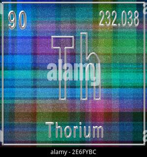 Thorium Th chemical element. Thorium Sign with atomic number. Chemical ...