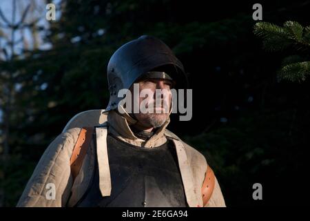 15th Century Crossbowman or Arbalestier wearing typical body armour ...