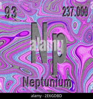Neptunium Np chemical element. Neptunium Sign with atomic number ...