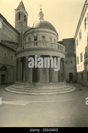 San Pietro in Montorio church, in its courtyard the Tempietto, a small ...