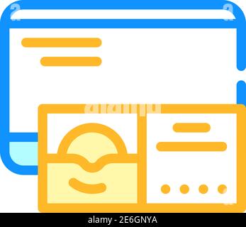 disc with operating system icon color illustration Stock Vector Image ...