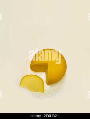 unsalted artisanal cheese form made with natural cow milk without ...