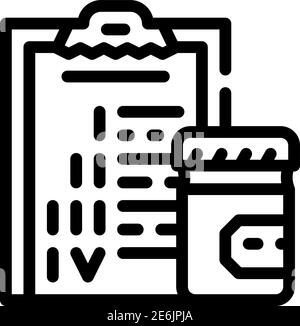 production checklist line icon, outline symbol, vector illustration, concept sign Stock Vector ...