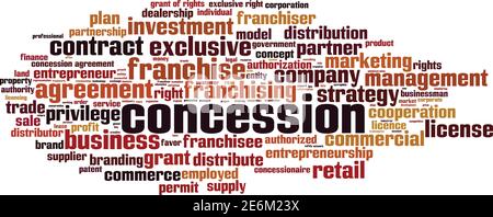 Concession word cloud concept. Collage made of words about concession ...