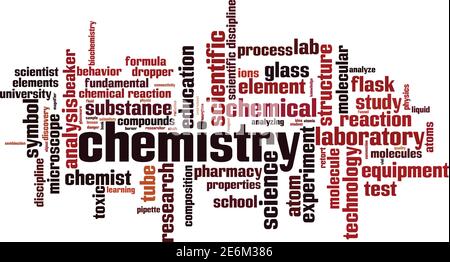 Chemistry word cloud concept. Collage made of words about chemistry ...
