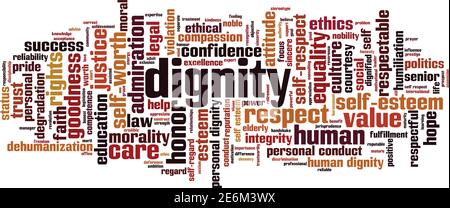 Dignity word cloud concept. Collage made of words about dignity. Vector ...