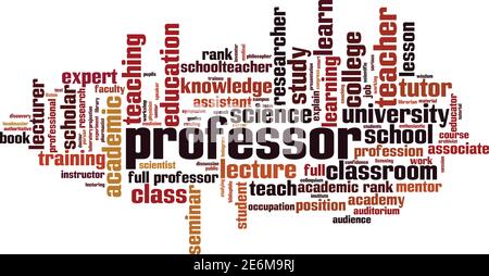 Professor word cloud concept. Collage made of words about professor ...