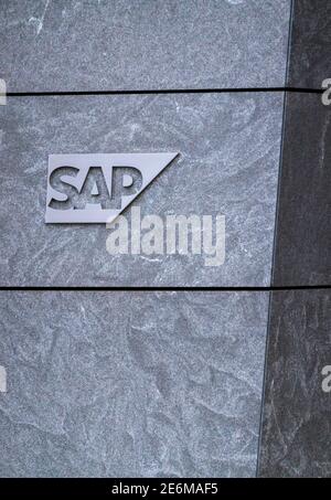 SAP America business sign in Hudson Yards Manhattan NYC Stock Photo - Alamy