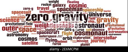 Gravity word cloud concept. Collage made of words about gravity. Vector ...