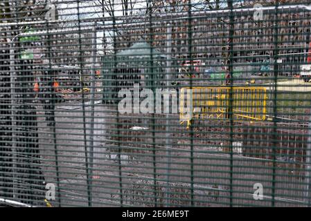 Euston, London, UK. 29th Jan 2021. HS2 Rebellion protest Euston. A high ...