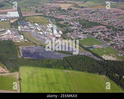 aerial view of Harworth Colliery near Doncaster in 2007 (before it was ...