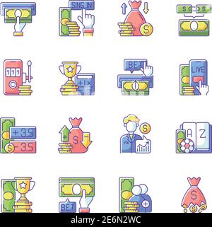 Betting Football Game Color Vector Onboarding Stock Vector Image & Art ...