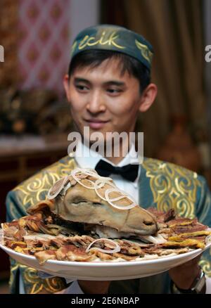 Beshbarmak - a traditional dish in Central Asia Stock Photo - Alamy