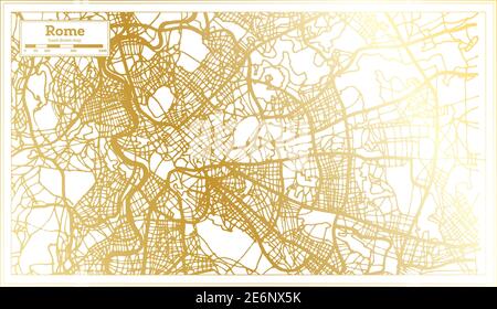 Rome city line style illustration. Colosseum famous landmark in Rome ...