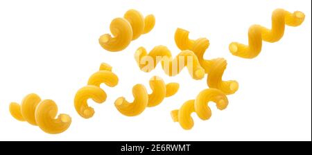 Cellentani pasta isolated on white background with clipping path Stock ...