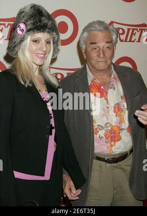 Actor Peter Falk and his wife Shera Danese arrive at the premiere of ...