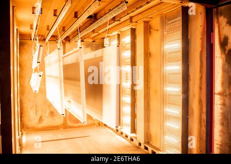 Baking metal products with powder paint Stock Photo - Alamy