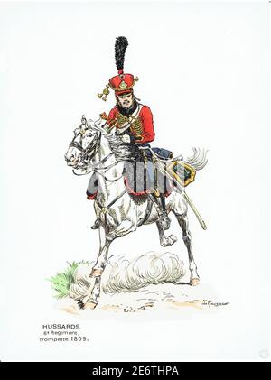 The *Trompette du 6e Hussards* (1809) is a historical painting depicting a soldier of the 6th ...